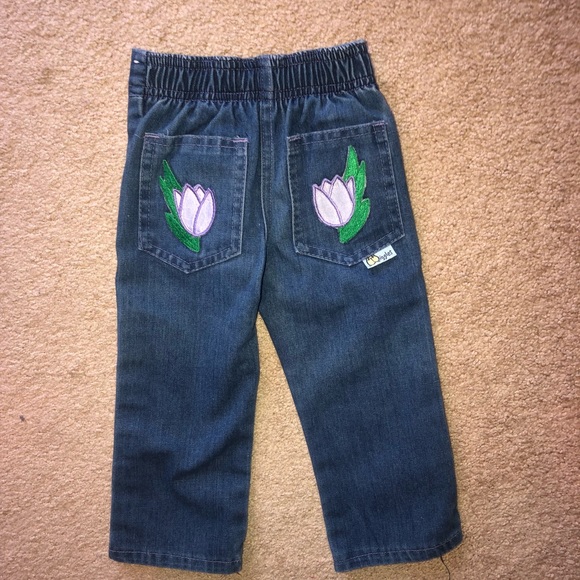 Bottoms | Jeans Hardly Worn Flowers On Back | Poshmark